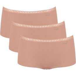Sloggi Damen Sloggi Panty &raquo;GO Crush Short C3P&laquo; 3er Pack, mit Spitzendetails XL