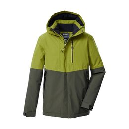 Killtec Herren Funktionsjacke &raquo;KOW 222 BYS JCKT&laquo; Wind- u. wasserdichte Kinderjacke mit Fleece, reflektierender Print gr&uuml;n 140
