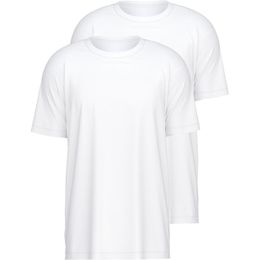 Calida Herren Calida T-Shirt &raquo;Natural Benefit&laquo; 2er Pack, Modern Fit, Single Jersey, Kurzarm, Rundhals-Ausschnitt wei&szlig; L (52/54)