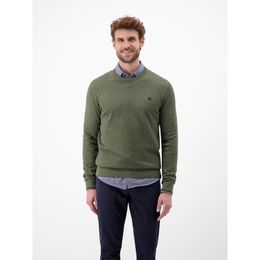Lerros Herren Lerros Strickpullover mit Rippb&uuml;ndchen blau XL