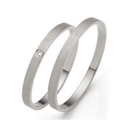 Firetti Unisex Trauring &raquo;Schmuck Geschenk Gold 375 Hochzeit Ehering "LIEBE"&laquo; Made in Germany, wahlweise mit oder ohne Brillant wei&szlig;