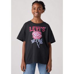 Levi's Kids M&auml;dchen Levi's Kids T-Shirt &raquo;LVG OVERSIZED WESTERN ROSES TEE&laquo; mit gro&szlig;em Print "Rose", for Girls schwarz 6 (116)