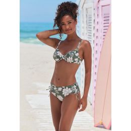 s.Oliver Damen s.Oliver B&uuml;gel-Bikini-Top &raquo;Lady&laquo; mit floralem Design gr&uuml;n 36, Cup F