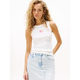 Tommy Jeans Damen Tanktop &raquo;TJW SLIM GRADIENT FLAG TANK&laquo; beige S (36)