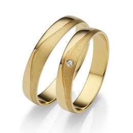 Firetti Unisex Trauring &raquo;Schmuck Geschenk Gold 375 Hochzeit Ehering "LIEBE"&laquo; Made in Germany, wahlweise mit oder ohne Brillant gold