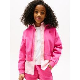 Tommy Hilfiger Jungen Kapuzensweatjacke &raquo;TOMMY TONAL FLAG HOODIE&laquo; f&uuml;r Kinder bis 16 Jahre, mit Brustdruck pink 92
