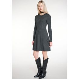 Haily's Haily&rsquo;s Damen HaILY&rsquo;S Strickkleid &raquo;SH V DR Au44relia&laquo; grau XS, N-Gr