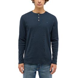 Mustang Herren Mustang Langarmshirt &raquo;Herren Style Arminto&laquo; blau L