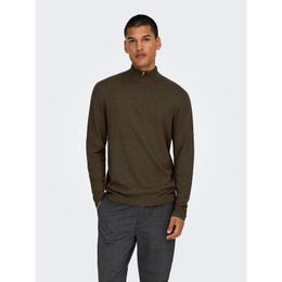 Only & Sons Only & Sons Damen ONLY & SONS Troyer &raquo;ONSLOUI REG 12 MEL HALF ZIP KNIT NOOS&laquo; L