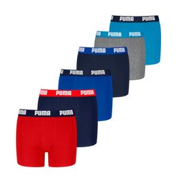 Puma Herren Puma Boxershorts &raquo;Puma BOYS EVERYDAY BASIC BOXERS 6P ECOM&laquo; 6er Pack blau 134/140