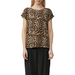 Qs Damen QS T-Shirt mit All-Over Print schwarz M