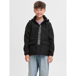 Jack & Jones Jack & Jones Junior Jungen Softshelljacke &raquo;JJEMATT SOFTSHELL HOOD SN JNR&laquo; mit Kapuze schwarz 152