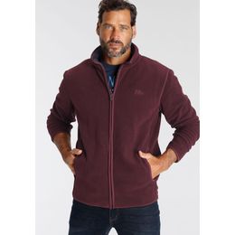 MAN'S WORLD Man's World Herren Fleecejacke f&uuml;r die &Uuml;bergangszeit, aus Fleece, casual Look, schnelltrocknend rot L (52/54)