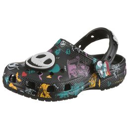 Crocs M&auml;dchen Clog &raquo;The Nightmare Before Christmas Jack and Sally Classic Clog&laquo; Hausschuh mit zwei &uuml;bergro&szlig;en Jibbitz -Ansteckern 34