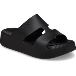 Crocs Damen Badepantolette &raquo;Getaway Platform H-Strap&laquo; , Sommerschuh, Schlappen, Badeschuh, Poolslides, weiche Innensohle schwarz 39