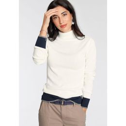 AJC Damen AJC Rollkragenpullover in enger Form mit Farbkontrasten bunt 32/34 (XS)