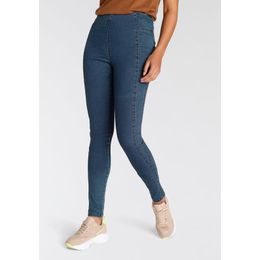Arizona Damen Jeansjeggings extra-eng geschnittene Beinform, hohe Leibh&ouml;he blau 40, N-Gr