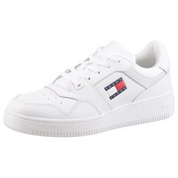 Tommy Jeans Herren Sneaker &raquo;TJM RETRO BASKET ESS&laquo; , Freizeitschuh, Halbschuh, Schn&uuml;rschuh mit Schaftrandpolsterung wei&szlig; 41