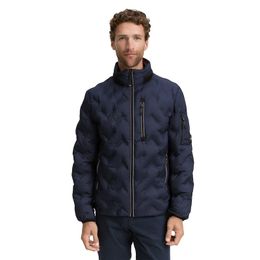 Tom Tailor Herren Tom Tailor Hybridjacke ohne Kapuze mit Taschen und Stehkragen blau L
