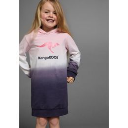 Kangaroos M&auml;dchen Kangaroos Sweatkleid &raquo;f&uuml;r kleine M&auml;dchen&laquo; bis Mitte des Oberschenkels, l&auml;ssiger Look, aus Sweatstoff bunt 140/146, N-Gr