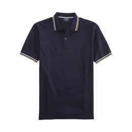 OLYMP Herren OLYMP Poloshirt &raquo;Casual&laquo; farbliche Kontrast-Details blau L
