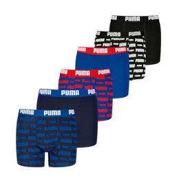 Puma Herren Puma Boxershorts &raquo;Puma BOYS EVERYDAY LOGO PRINT BOXERS 6P ECOM&laquo; 6er Pack, mit kontrastreichem Alloverprint bunt 158/164