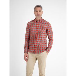 Lerros Herren Lerros Karohemd langarm, mit Button-Down-Kragen wei&szlig; XL, N-Gr