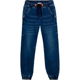 bonprix Kinder bonprix Regular-fit-Jeans &raquo;Regular-Fit-Schlupf-Jeans aus Sweatdenim, Tapered&laquo; mit elastischem Hosenbund, mit elastischen 