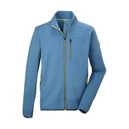 Killtec Herren Strickjacke &raquo;KOS 40 MN FLX JCKT&laquo; Sportliche Herrenjacke mit farbigen Zippern und Kinnschutz blau L