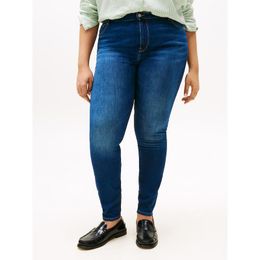 Tommy Hilfiger Curve Damen Skinny-fit-Jeans &raquo;CRV DNM BLACK HARLEM U SKINNY HW&laquo; in gro&szlig;en Gr&ouml;&szlig;en blau 54, N-Gr