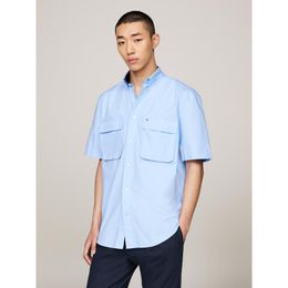 Tommy Hilfiger Herren Kurzarmhemd &raquo;WCC POPLIN TWO POCKET SHIRT S/S&laquo; blau L, N-Gr
