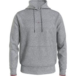 Tommy Hilfiger Damen Hoodie &raquo;TOMMY LOGO TIPPED HOODY&laquo;, Tommy-Tape innen am Ausschnitt, Flag-Stickerei am &Auml;rmel grau XL