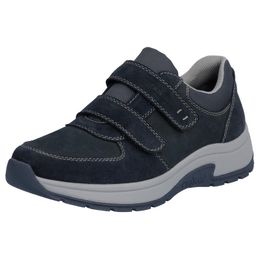 Rieker Herren Klettschuh , Halbschuh, Freizeitschuh mit herausnehmbarer Soft-Einlage blau 44