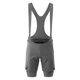 Gonso Herren Fahrradhose &raquo;Essential Shorts 2in1 M&laquo; Enganliegende Radhose mit Tr&auml;ger und Shorts (2in1) schwarz L, Normalgr&ouml;&szlig;en