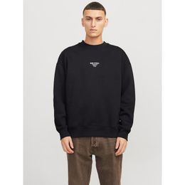Jack & Jones Jack & Jones Herren Sweatshirt &raquo;JJEURBAN EDGE STUDIO SWEAT CREW NOOS&laquo;, mit Front und Back Print schwarz S