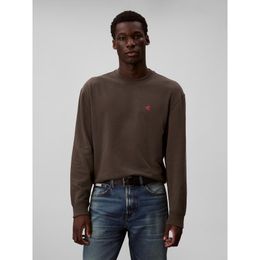 Calvin Klein Jeans Herren Sweatshirt, regular fit, Rundhalsausschnitt grau XL