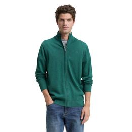 Tom Tailor Herren Tom Tailor Strickjacke mit Logo Stickerei gr&uuml;n XL