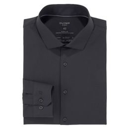 OLYMP Herren OLYMP Businesshemd &raquo;No. Six 24/Seven super slim&laquo; Jersey-Hemd schwarz 44, N-Gr