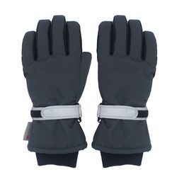 MaxiMo Damen MaxiMo Thermohandschuhe mit reflektierendem Verschluss, Fleecefutter, Strickb&uuml;ndchen schwarz