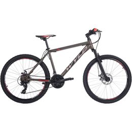 WYLD Mountainbike &raquo;Mountainbike Hardtail 26'' Sharp Anthrazit-Rot 21 G&auml;nge&laquo; 21 Gang Shimano Tourney Schaltwerk Kettenschaltung schwarz Mountainbike