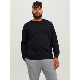 Jack & Jones PlusSize Jack & Jones Plussize Herren Jack & Jones PlusSize Strickpullover &raquo;JJEBASIC KNIT CREW NECK NOOS PLS&laquo; schwarz 5XL