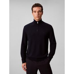 Calvin Klein Herren Stehkragenpullover &raquo;LS 100% MERINO QZ 14GG&laquo; Mit Rundhalsausschnitt, regular fit blau XL