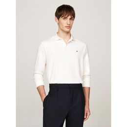 Tommy Hilfiger Herren Langarm-Poloshirt &raquo;L/S LIQUID COTTON REG POLO mit Jersey und Markenlabel&laquo; unifarben, casual, regular fit, Baumwolle, Polokragen 