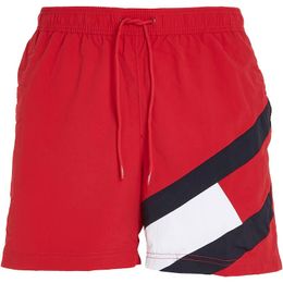 Tommy Hilfiger Swimwear Herren Badeshorts &raquo;SF MEDIUM DRAWSTRING&laquo; mit Tommy Hilfiger Markenlabel rot XL (54), N-Gr