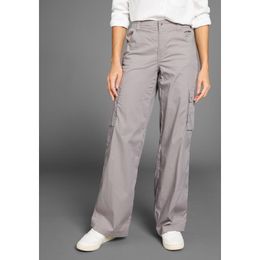 Kangaroos Damen Kangaroos Cargohose Wide-Leg mit Cargotaschen grau 38, N-Gr