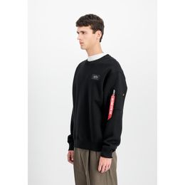 Alpha Industries Herren Sweatshirt &raquo;Back Print Crewneck&laquo; schwarz L