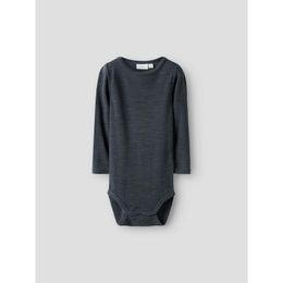 name it Jungen Langarmbody &raquo;NBNWAX WOOL RIB LS BODY NOOS&laquo; aus reiner Merinowolle blau 50, N-Gr