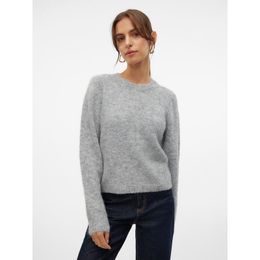 V&eacute;ro Moda Vero Moda Damen Strickpullover &raquo;VMNOVAH LS O-NECK PULLOVER GA NOOS&laquo; grau XL