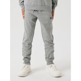 name it Jungen Jogginghose &raquo;NKMVIMO f&uuml;r Jungen mit B&uuml;ndchen und Stretchkomfort&laquo; unifarben, casual, regular fit, Baumwollmischung, Rundhals grau 116, N