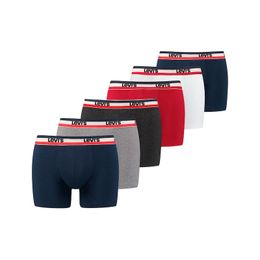 Levi's Levi's Herren Boxershorts &raquo;Men Sportswear Logo Boxer&laquo; Packung, 6er-Pack, mit Logo-Bund bunt S (4)